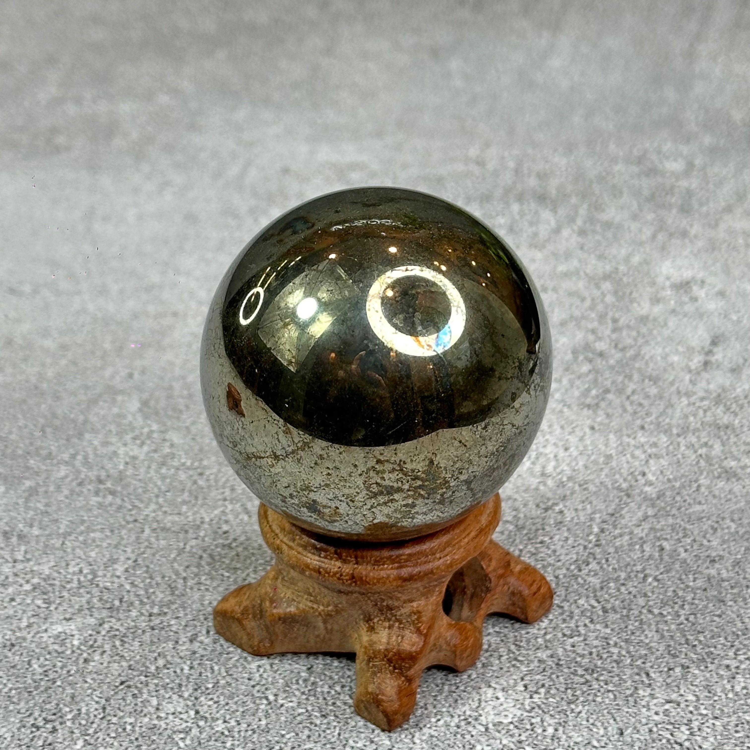 Beautiful and Natural Pyrite Sphere – Mountain Jade